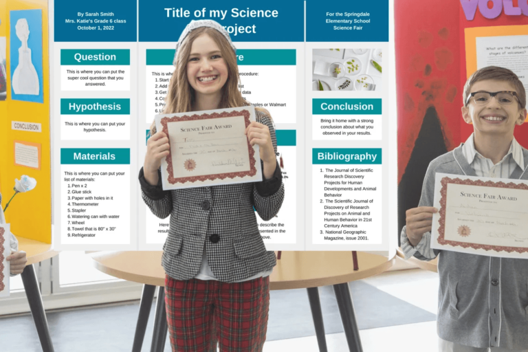 Science Fair Poster Template - Design For A 48x36" Display Board ...