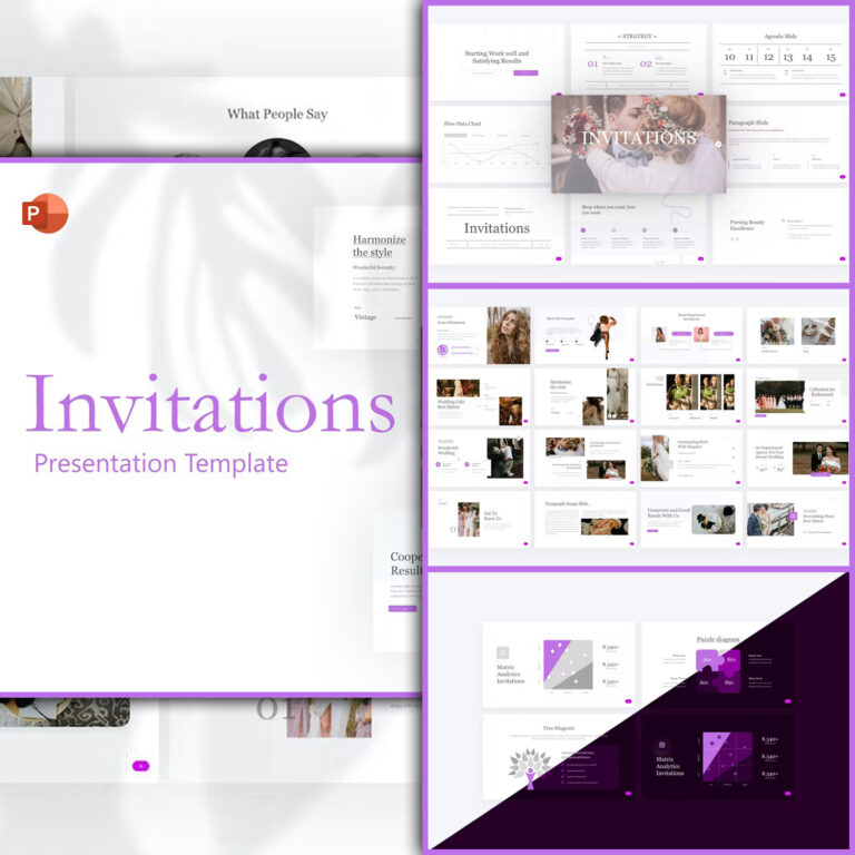 Invitations Simple PowerPoint Template – MasterBundles