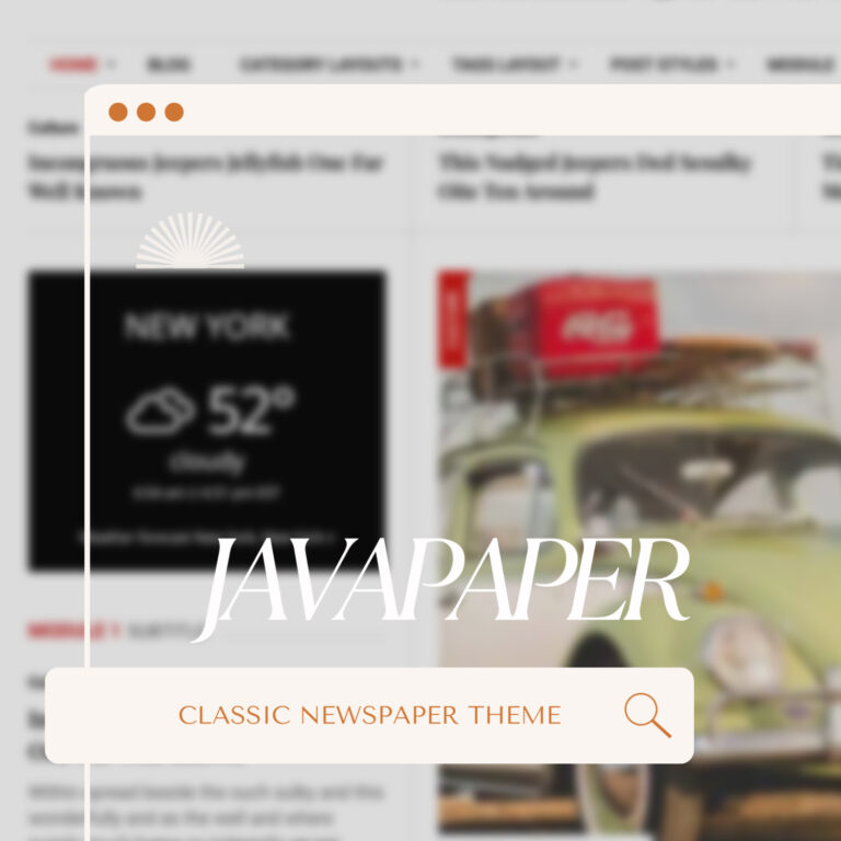 Javapaper – Classic Newspaper Theme – MasterBundles