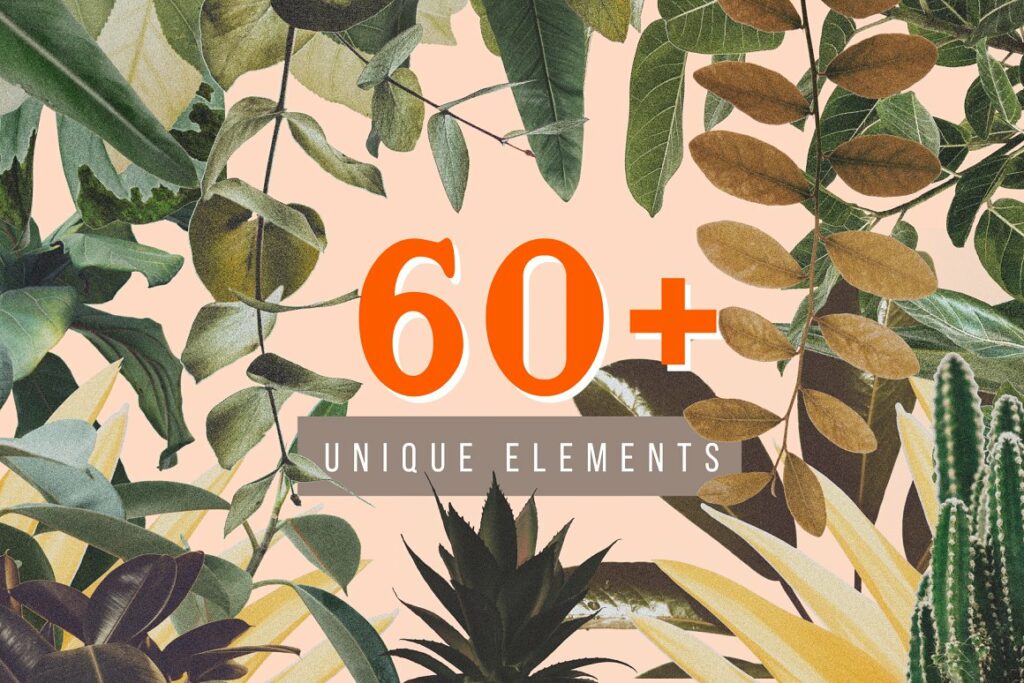 Botanical Collage Art Maker Elements – MasterBundles