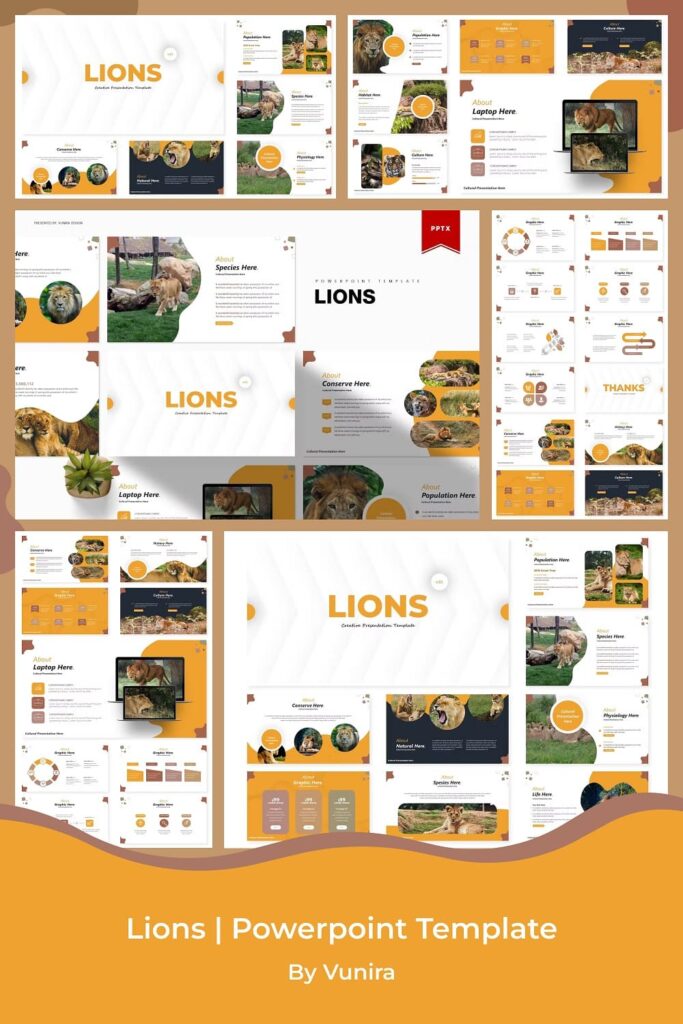 Lions Powerpoint Template – MasterBundles