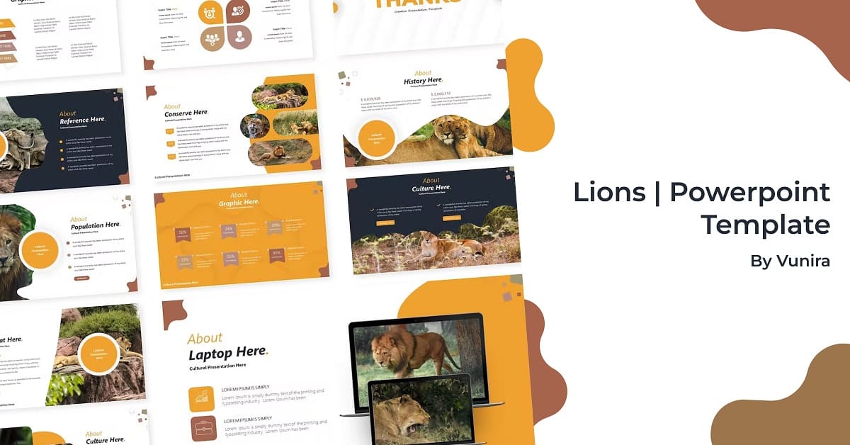 Lions Powerpoint Template – MasterBundles