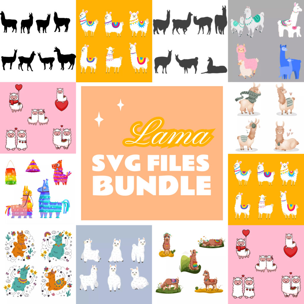 Llama SVG Files Bundle – MasterBundles