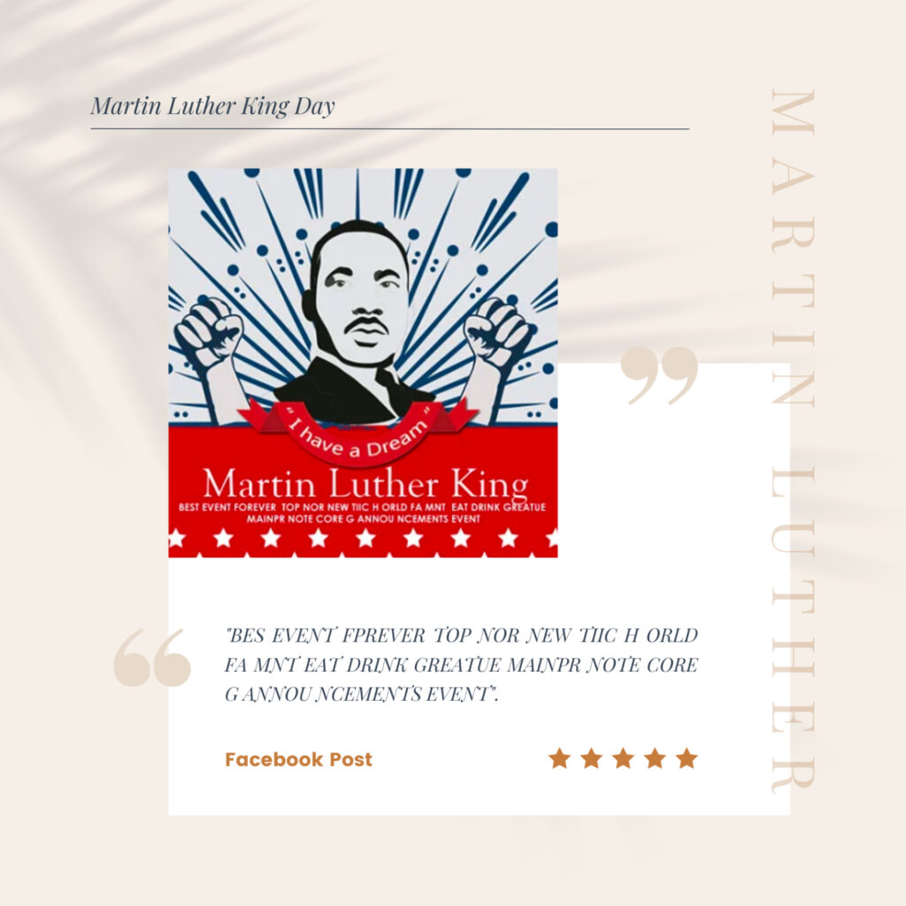 Martin Luther King Day Facebook Post – MasterBundles