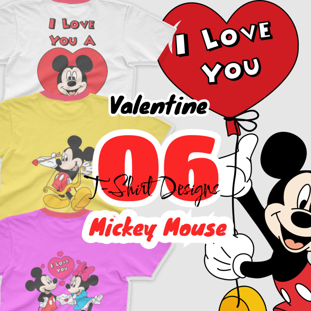Mickey Mouse Valentine SVG T-shirt Designs – MasterBundles