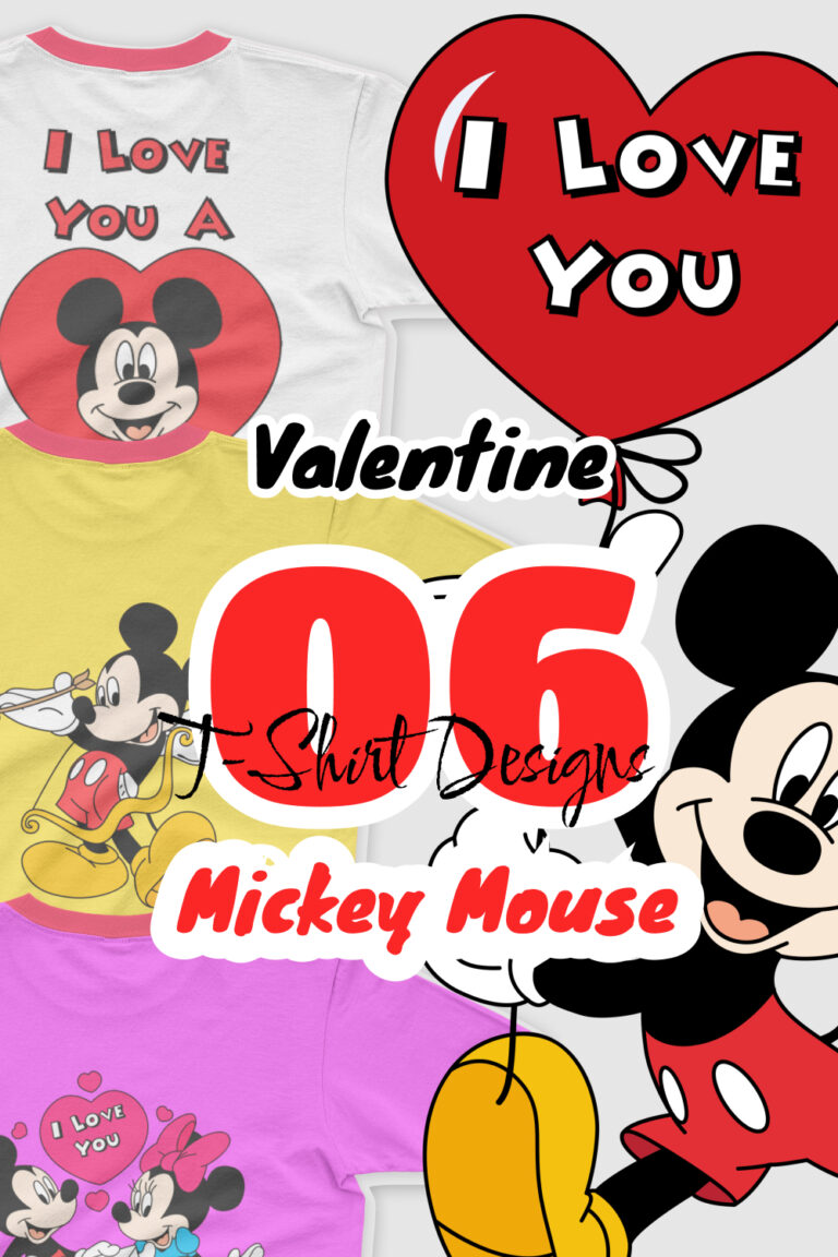 Mickey Mouse Valentine SVG T-shirt Designs – MasterBundles