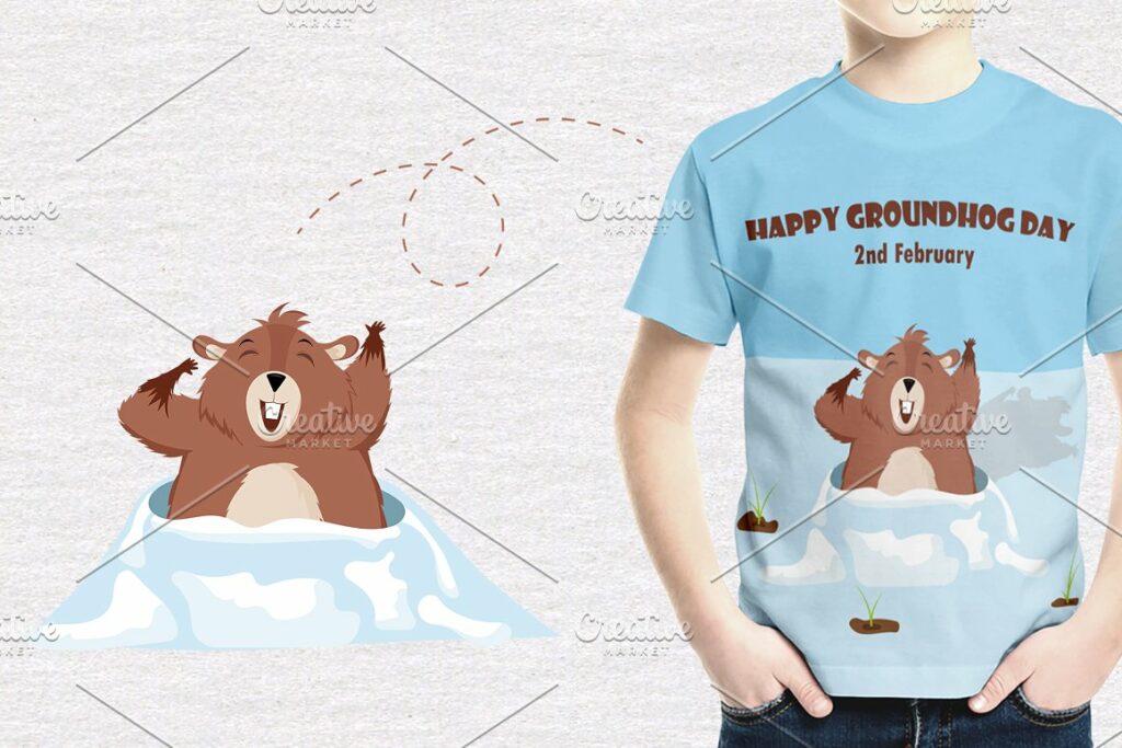Happy Groundhog Day Clipart – MasterBundles