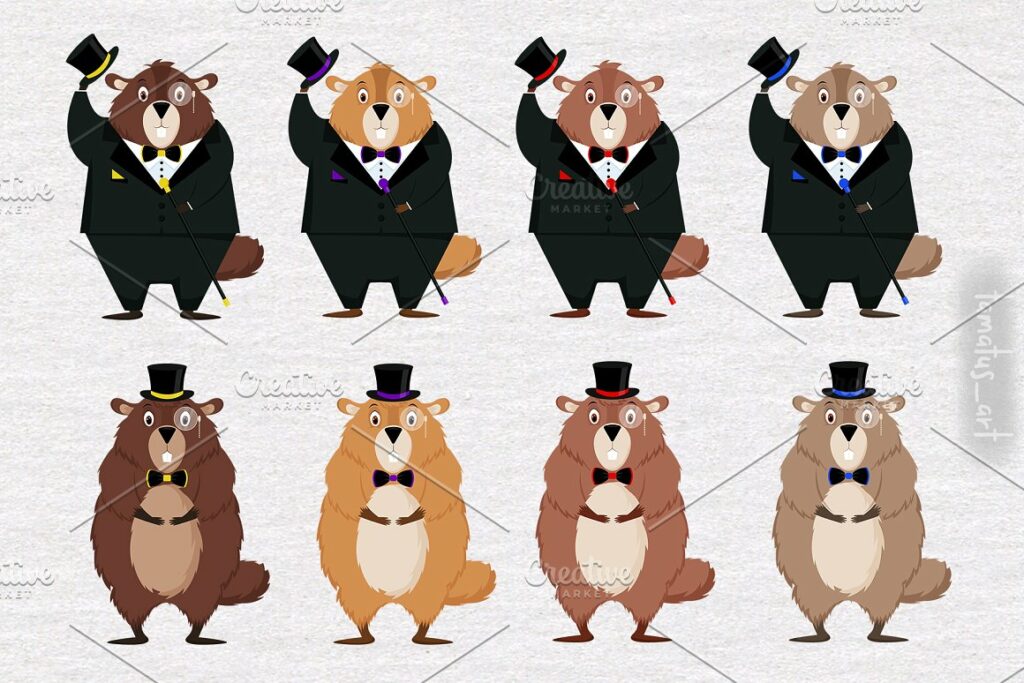 Happy Groundhog Day Clipart – MasterBundles