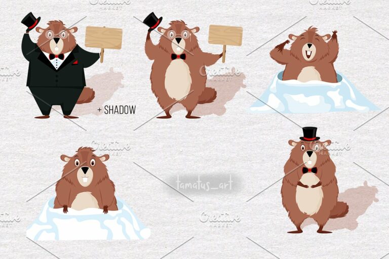 Happy Groundhog Day Clipart – MasterBundles