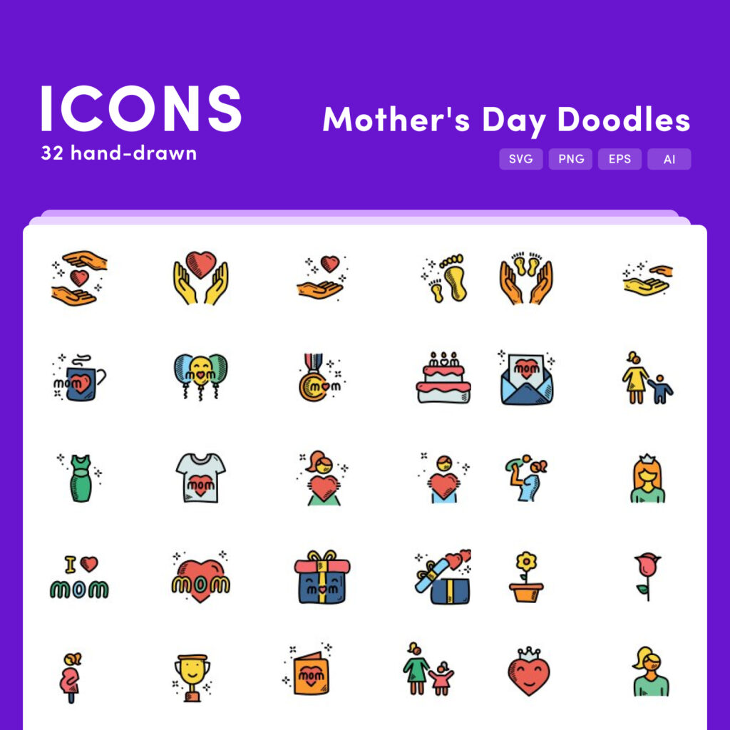 Mother's Day Icons – MasterBundles