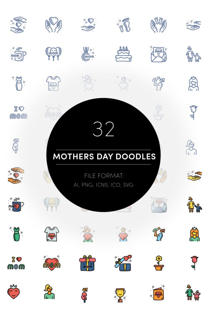 Mother's Day Doodles – MasterBundles