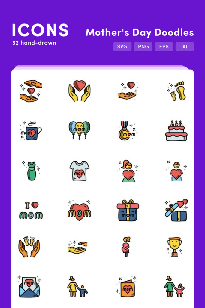 Mother's Day Doodles – MasterBundles