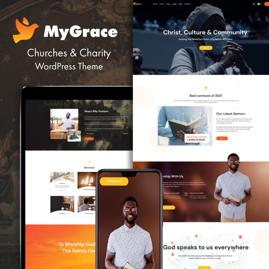 MyGrace - Churches and Charity WordPress Theme – MasterBundles