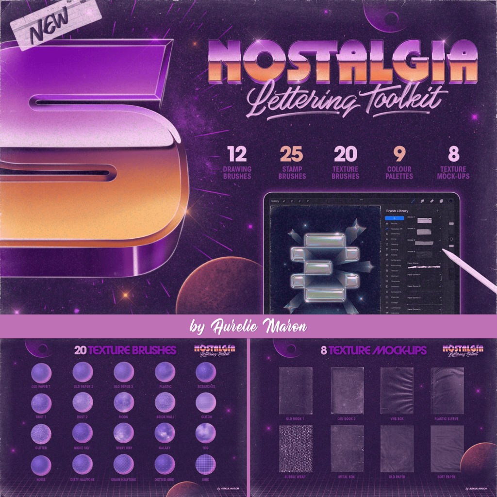 Nostalgia Lettering Toolkit – MasterBundles