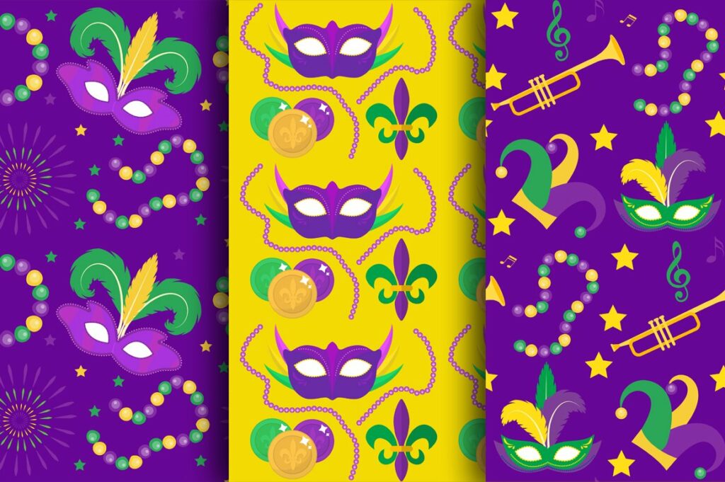Mardi Gras Seamless Pattern – MasterBundles