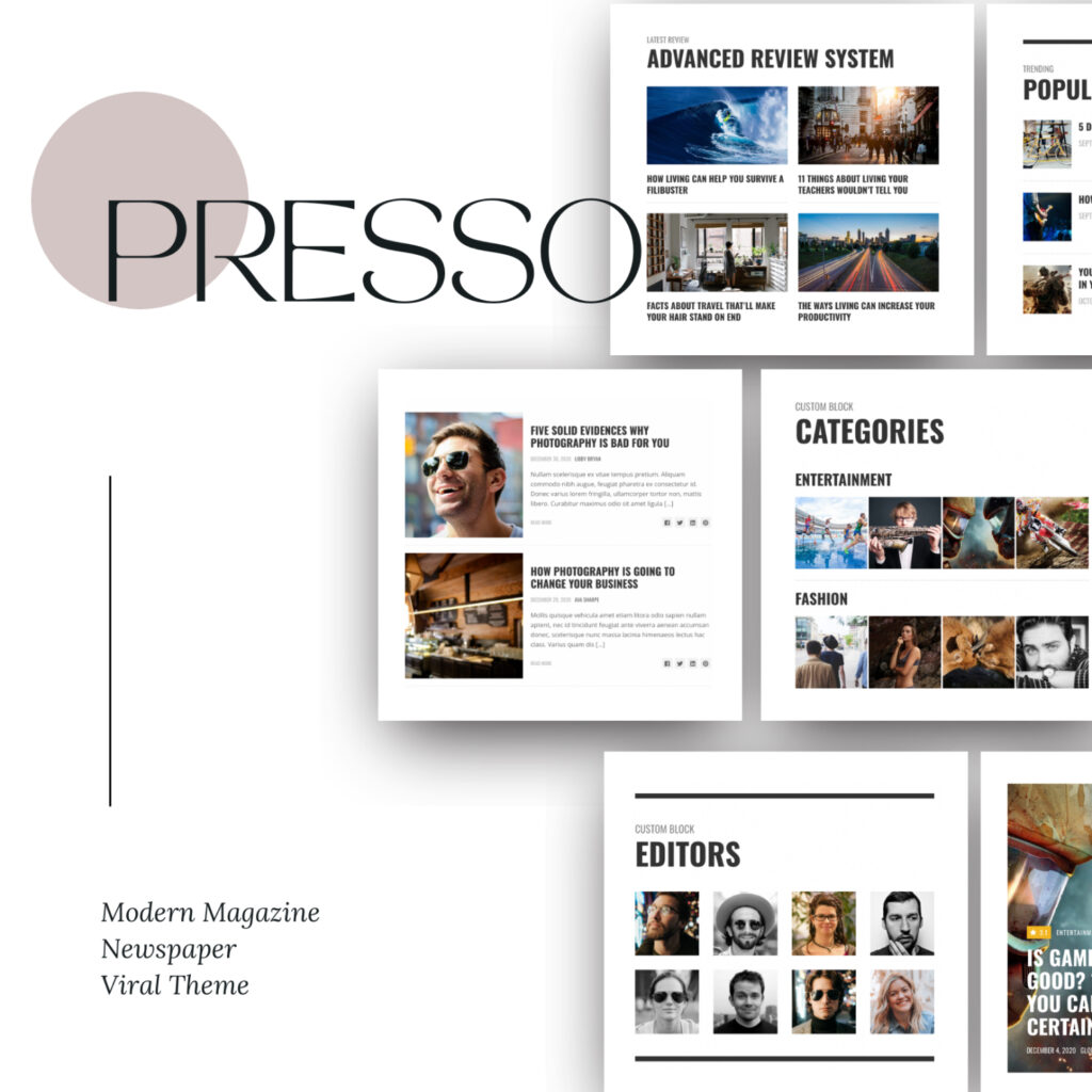 Presso - Modern Magazine / Newspaper / Viral Theme – MasterBundles