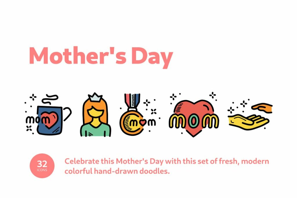 Mother's Day Doodles – MasterBundles