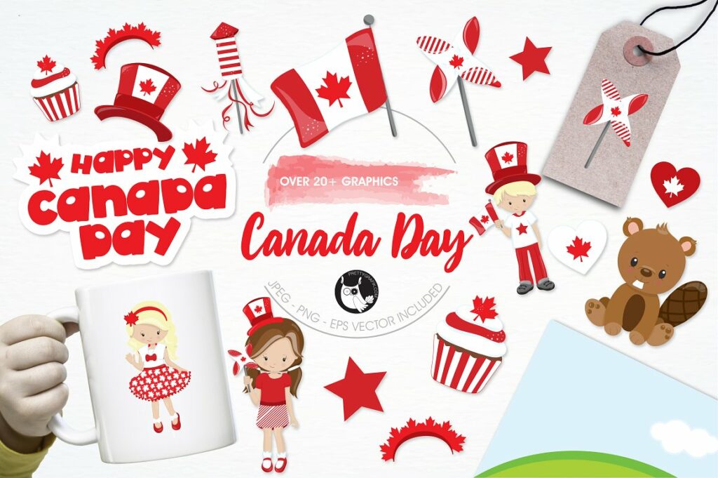 Canada Day Illustration Pack – MasterBundles