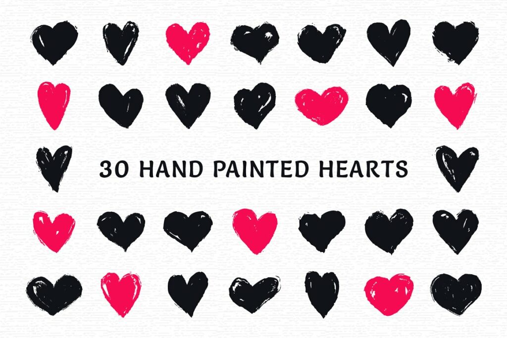 Hand Drawn Hearts. Big Collection. – MasterBundles