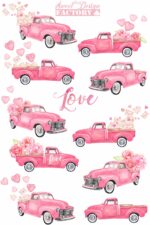 Valentine's Day Truck Clipart – MasterBundles