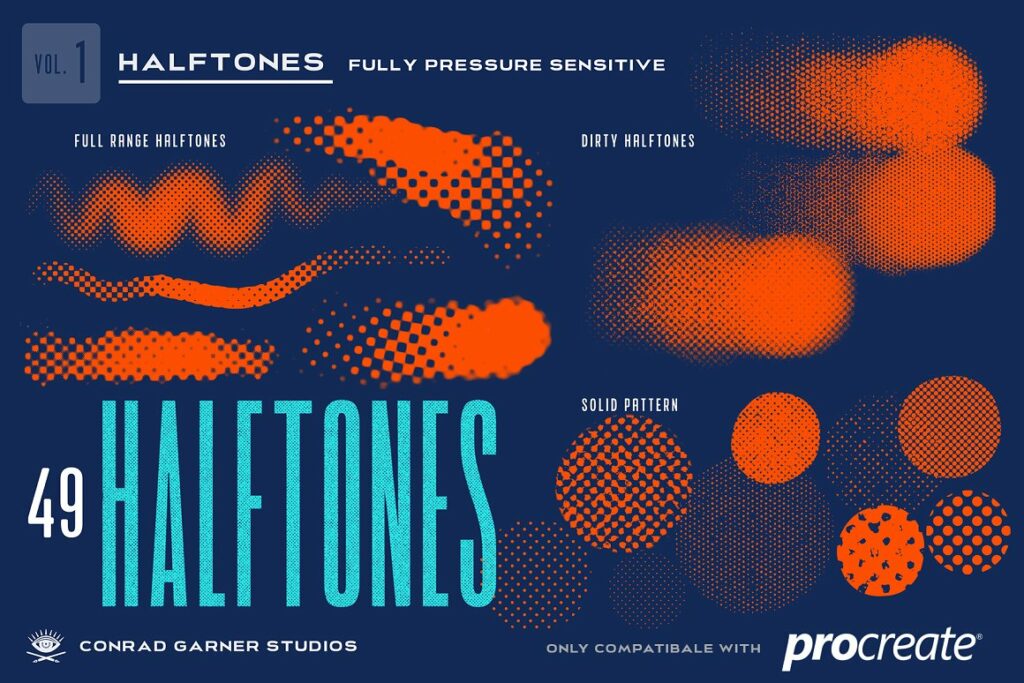 Halftone Brushes - Procreate – MasterBundles