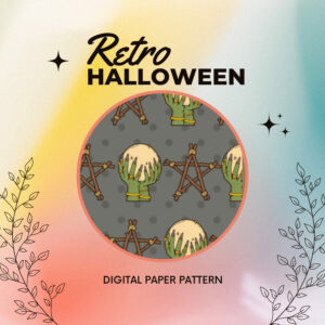 12 Retro Halloween Digital Paper – MasterBundles