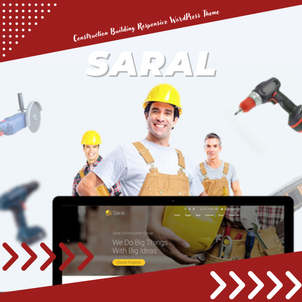 Saral - Construction Building Responsive WordPress Theme – MasterBundles