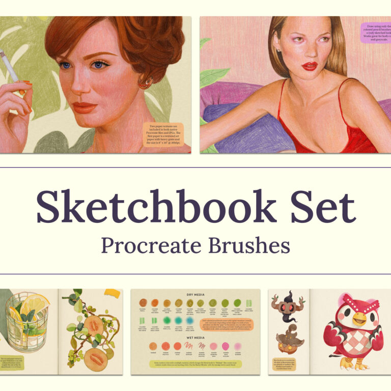 Sketchbook Set – Procreate Brushes – MasterBundles