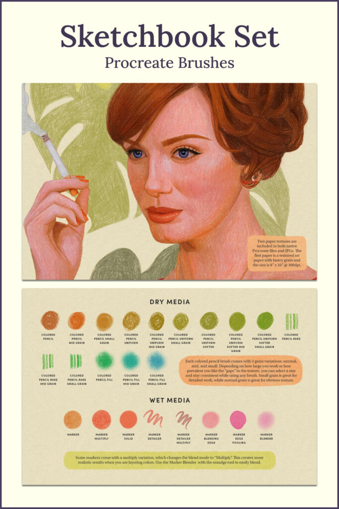 Sketchbook Set – Procreate Brushes – MasterBundles