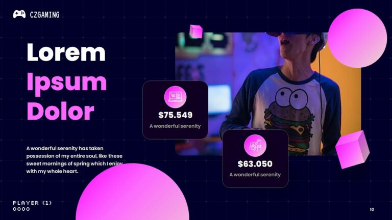 Game Review Presentation Template: 50 Slides – MasterBundles