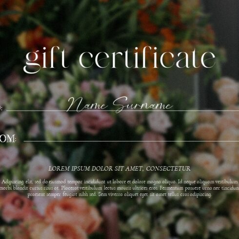 Gift Certificate Template Powerpoint | MasterBundles