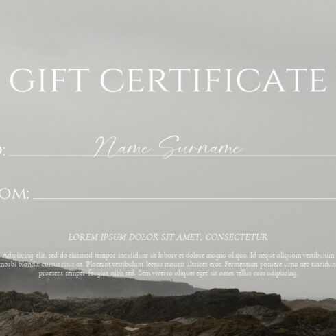 Gift Certificate Template Powerpoint | MasterBundles