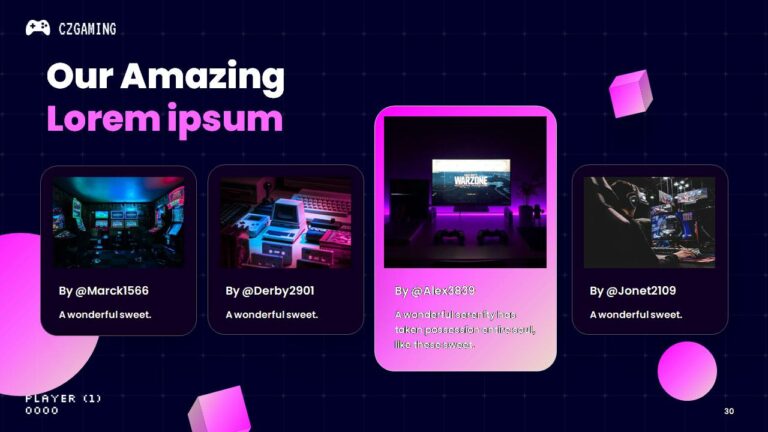 Game Review Presentation Template: 50 Slides – MasterBundles