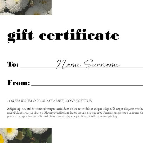 Gift Certificate Template Powerpoint | MasterBundles