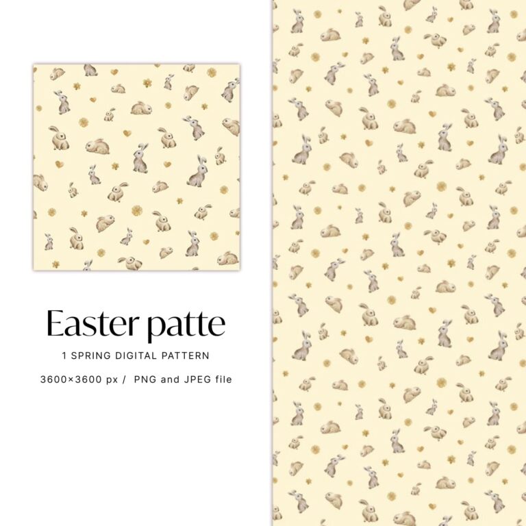 Easter Spring Digital Pattern – MasterBundles