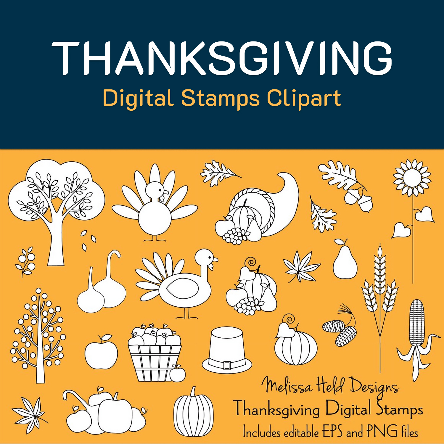 Thanksgiving Day Clip Art | MasterBundles