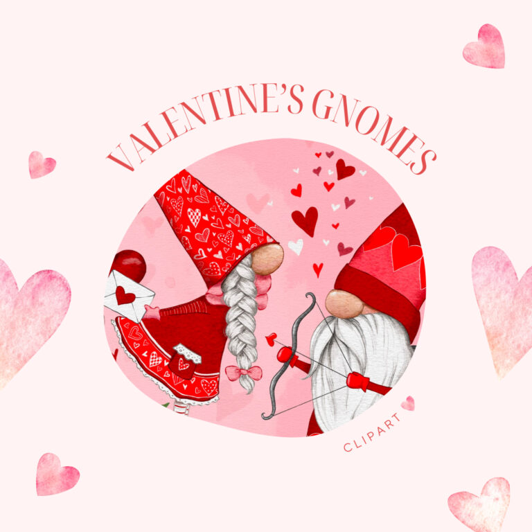 Valentine’s Gnomes Clipart – MasterBundles