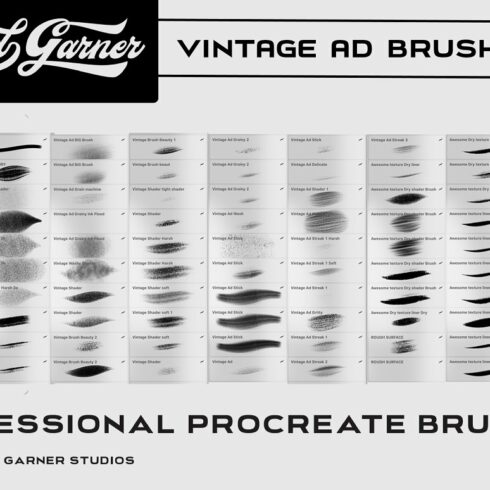 81 VINTAGE AD Brushes - Procreate | MasterBundles