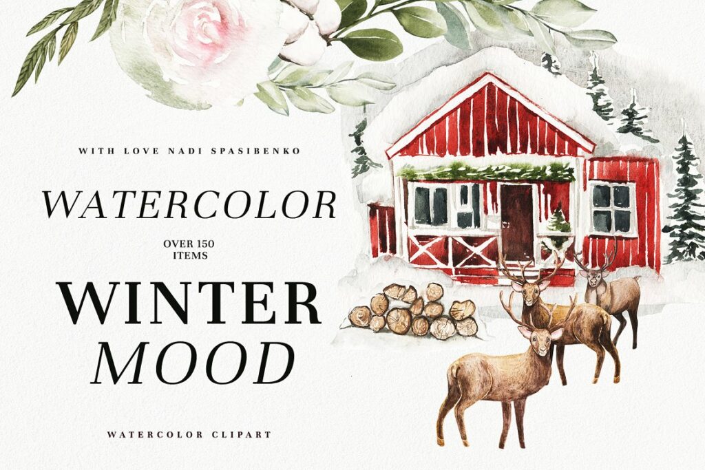 Watercolor Winter Mood UPDATE – MasterBundles