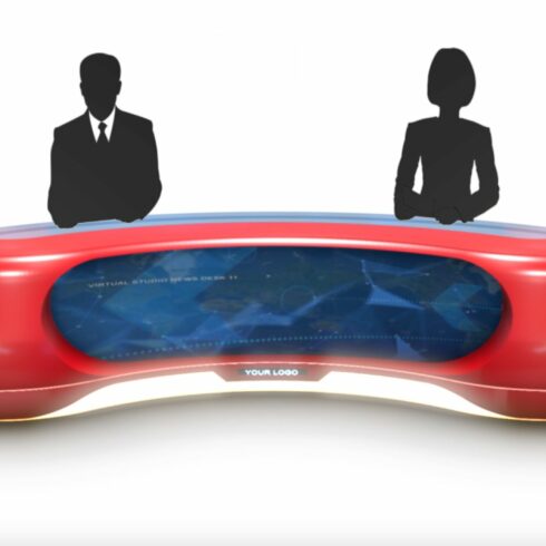 TV Studio Desk Collection (12 PCS) | MasterBundles