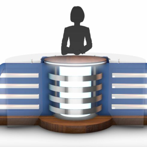 TV Studio Desk Collection (12 PCS) – MasterBundles