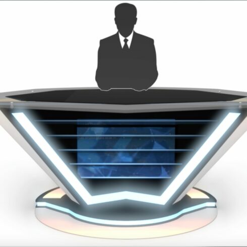 TV Studio Desk Collection (12 PCS) – MasterBundles