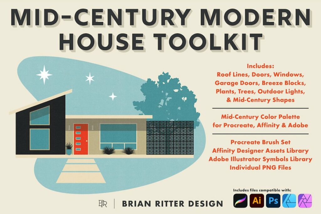 Mid-Century Modern House Toolkit – MasterBundles
