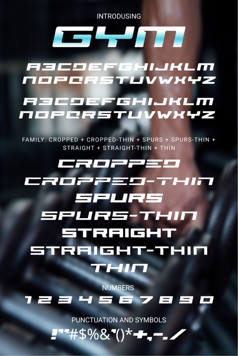 Gym Font – MasterBundles