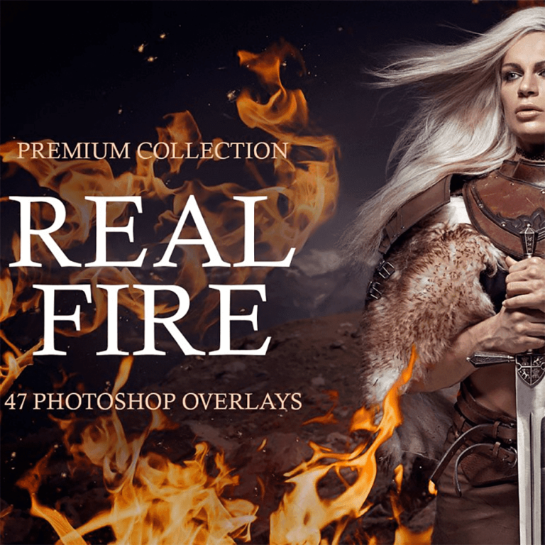 Real Fire Photoshop Overlays – MasterBundles