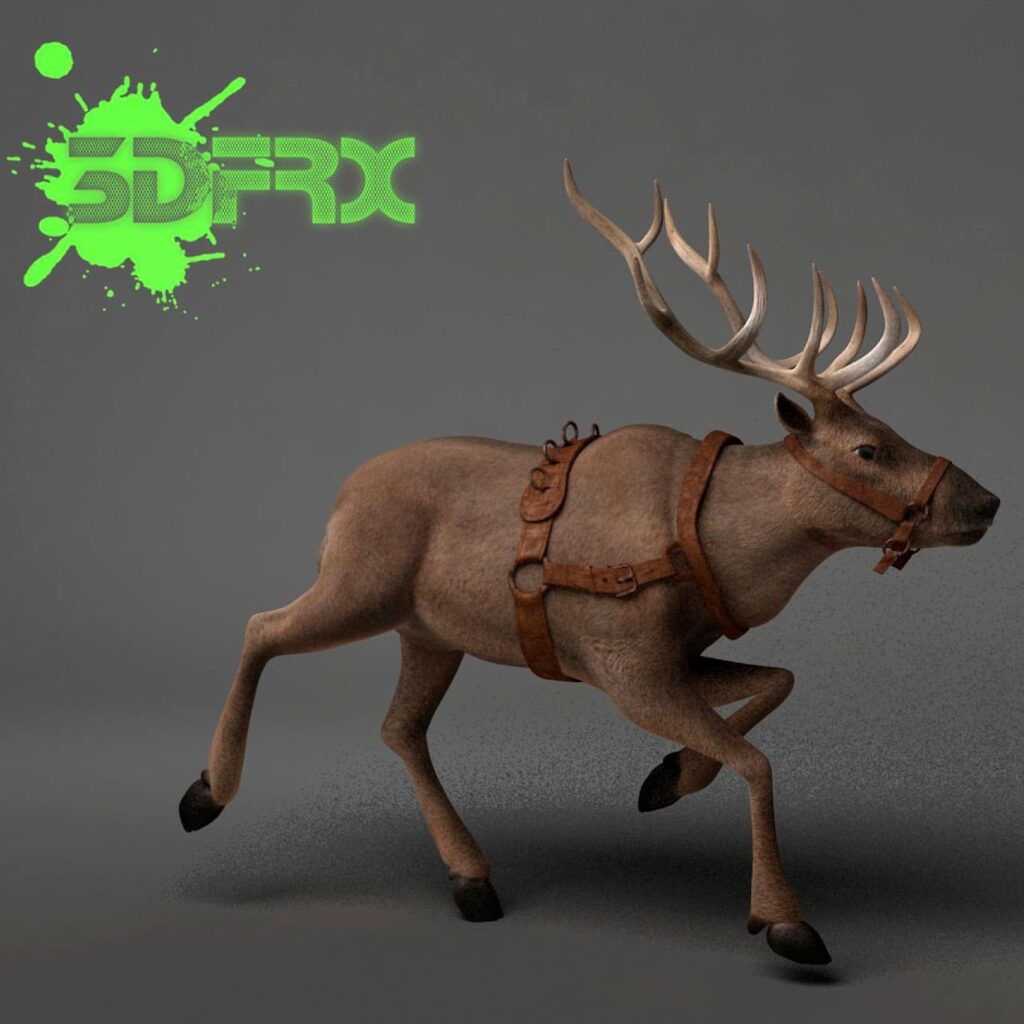 Reindeer Rigged & Posed – MasterBundles