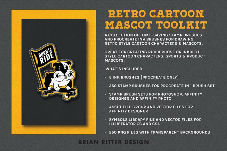 Retro Cartoon Mascot Toolkit – MasterBundles