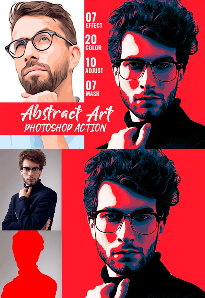 Abstract Art Photoshop Action – MasterBundles