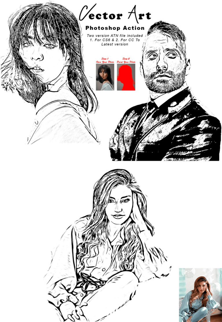 Vector Art Photoshop Action – MasterBundles