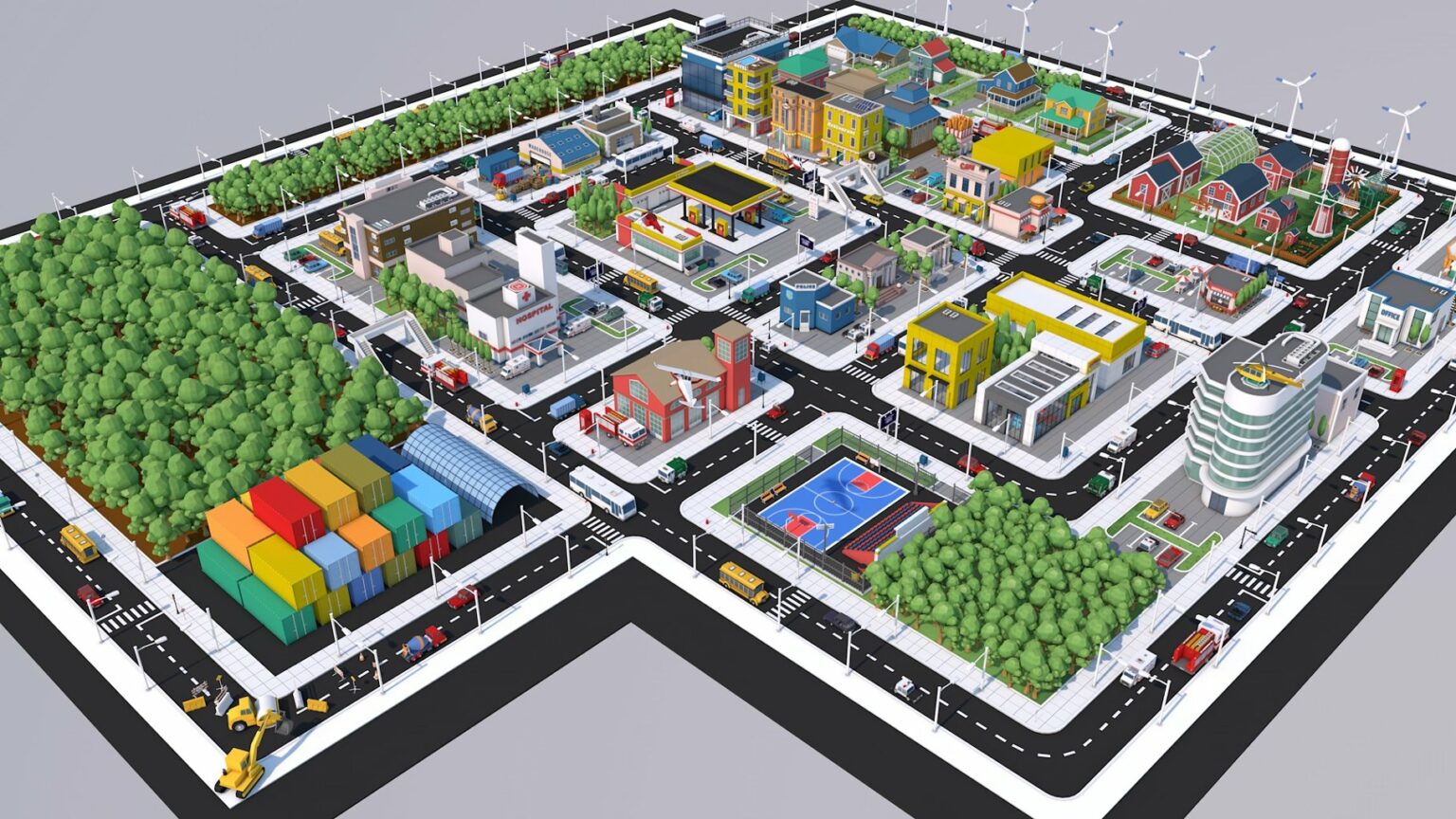 Low Poly City Town Pack – MasterBundles